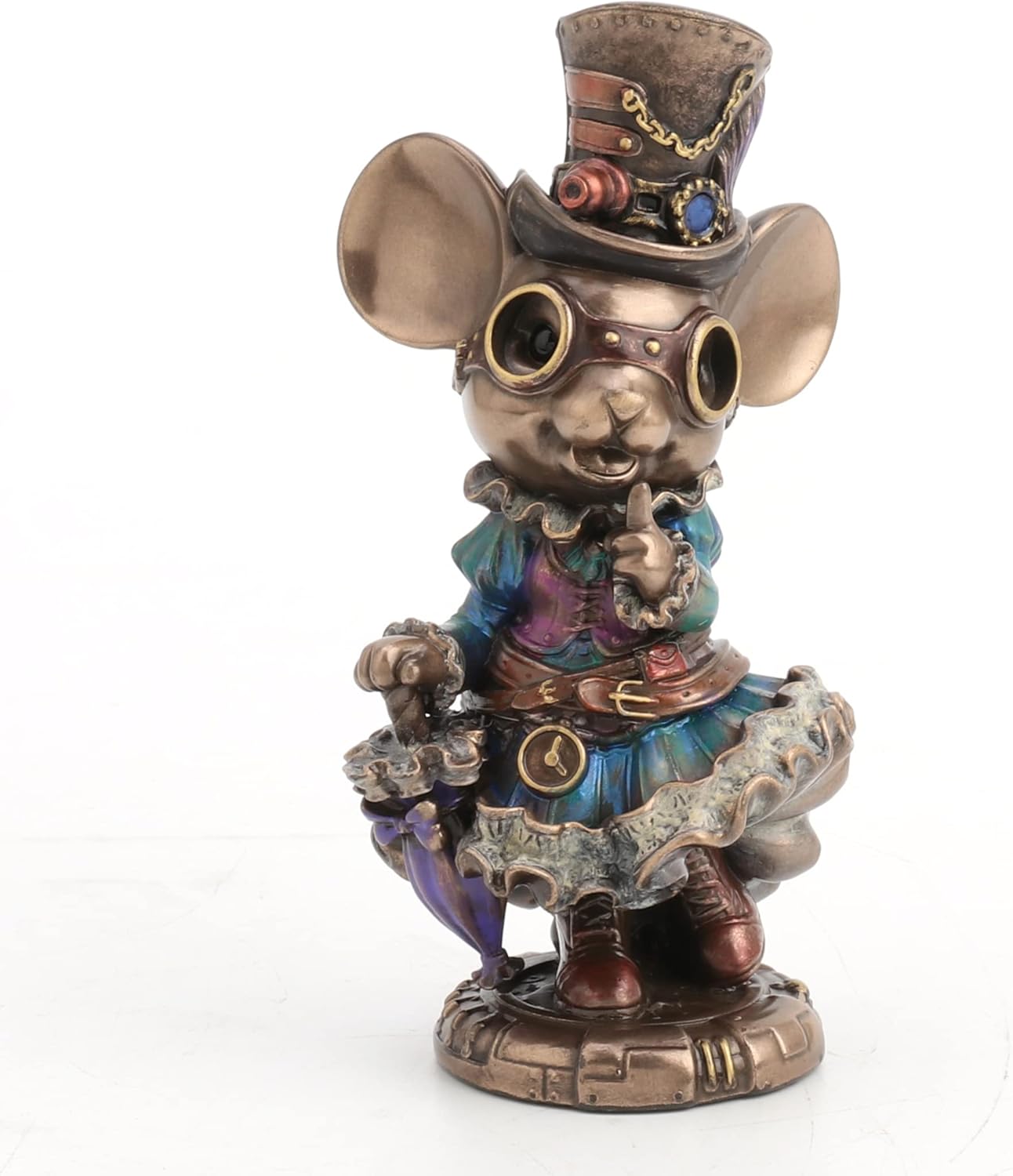 Veronese Design 5 1/2 Steampunk Lady Mouse with Top hat and Parasol ...