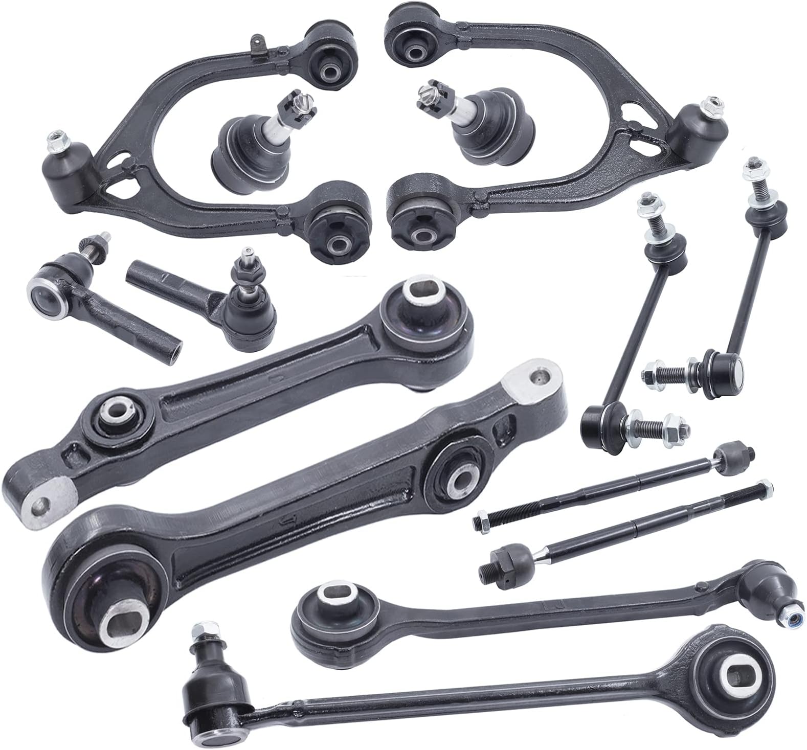 Amazon.com: Front Upper & Lower Forward Control Arm Suspension Kit 14pc ...