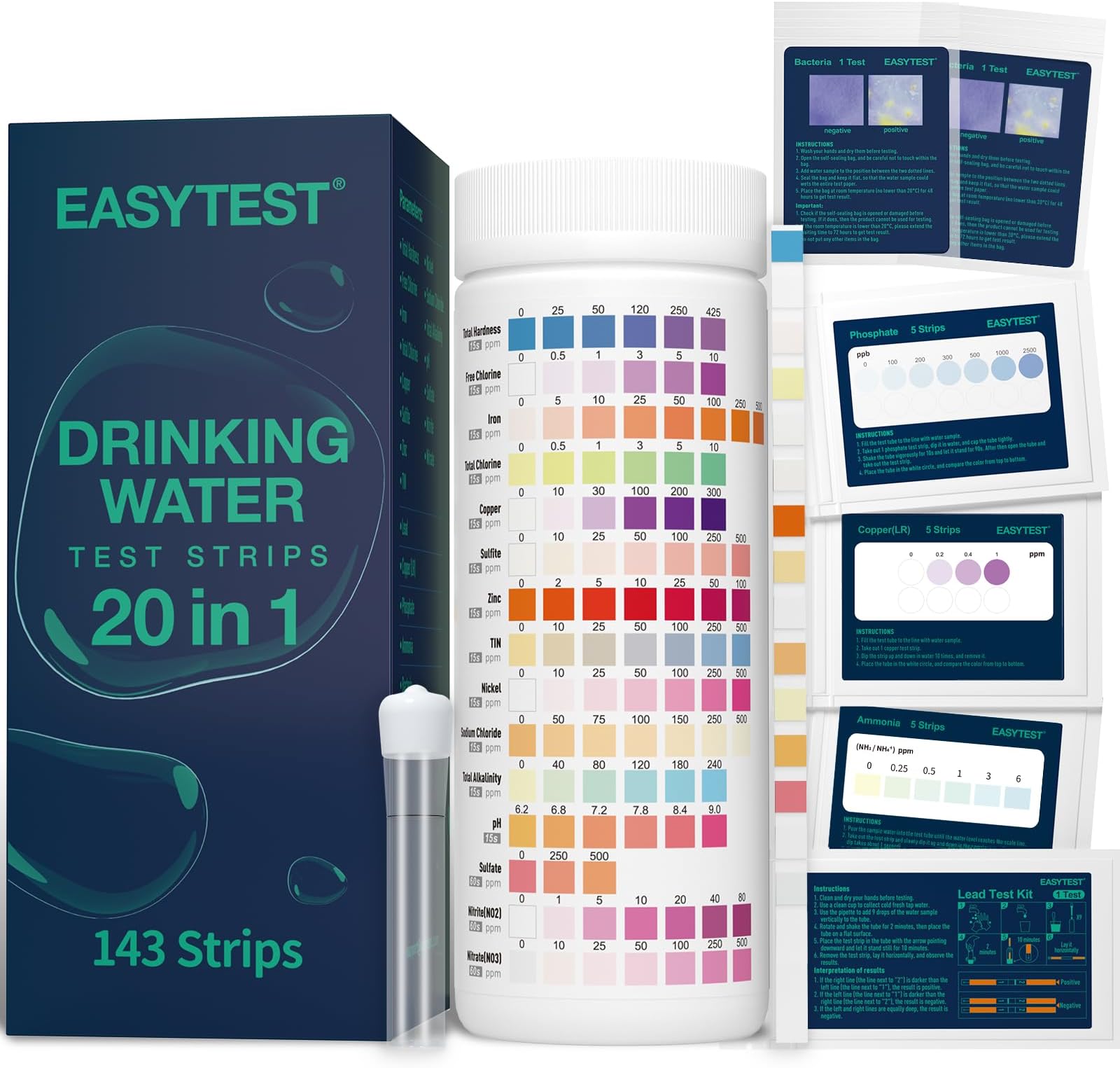 Watersafe The Original Water Testing Kit for Drinking Water, Well and ...