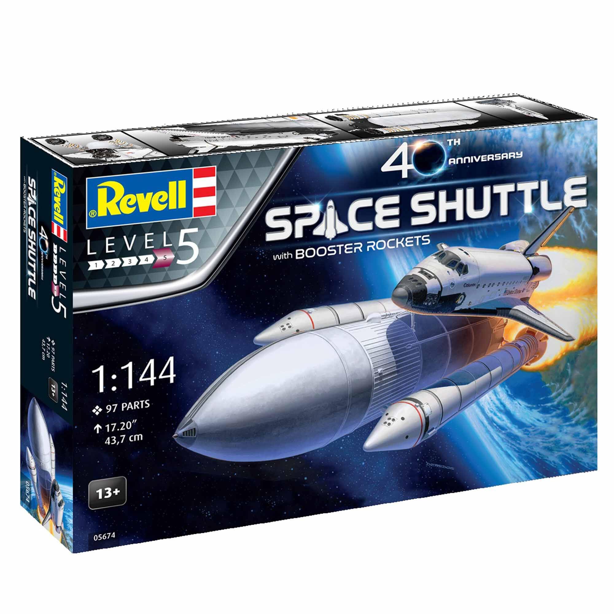 Amazon.com: Revell 805674 1/144 Space Shuttle w/ Booster Rockets 40th ...