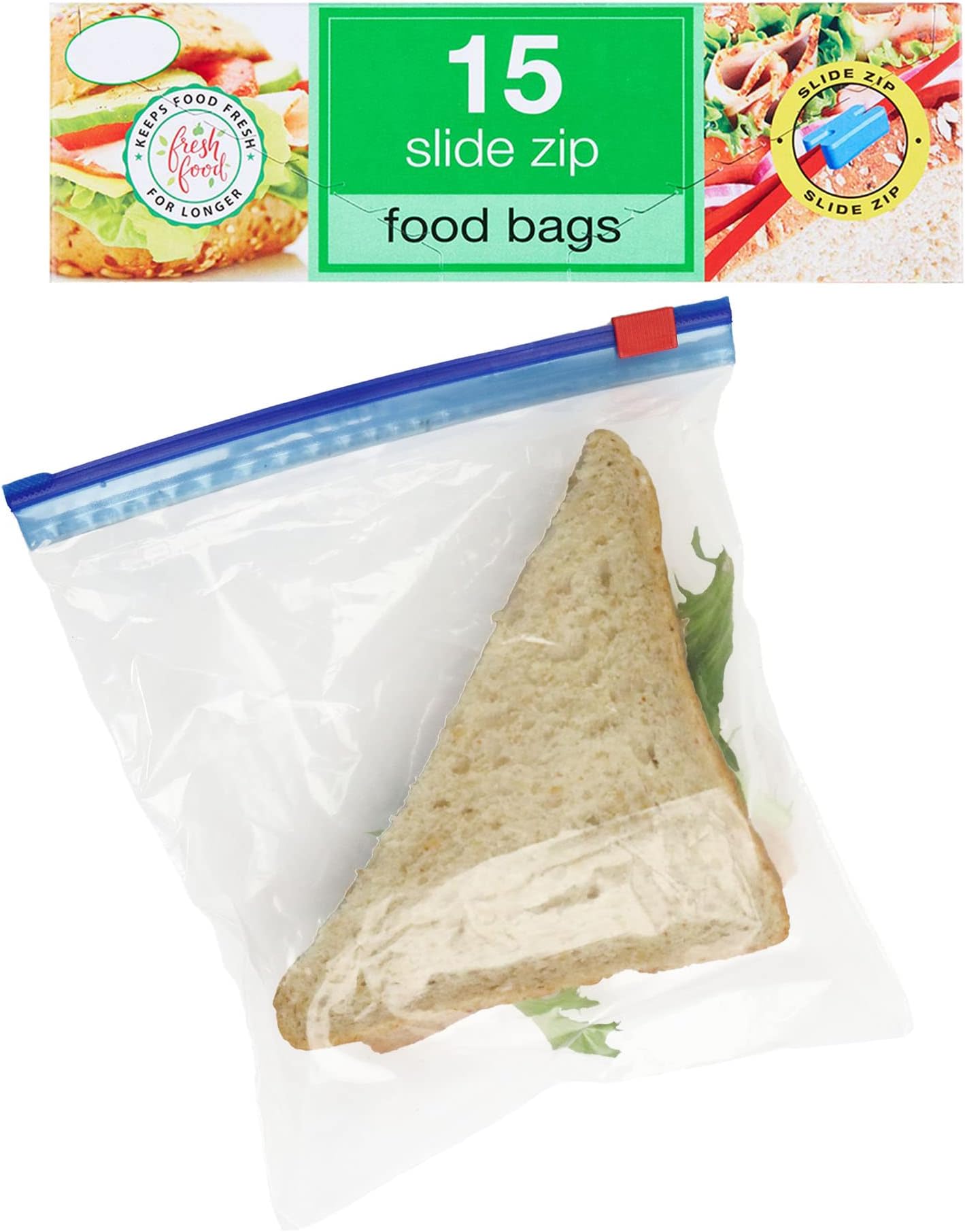 Zipper All Purpose Bags Resealable Slider Secure Zip Tight Seal BPA ...