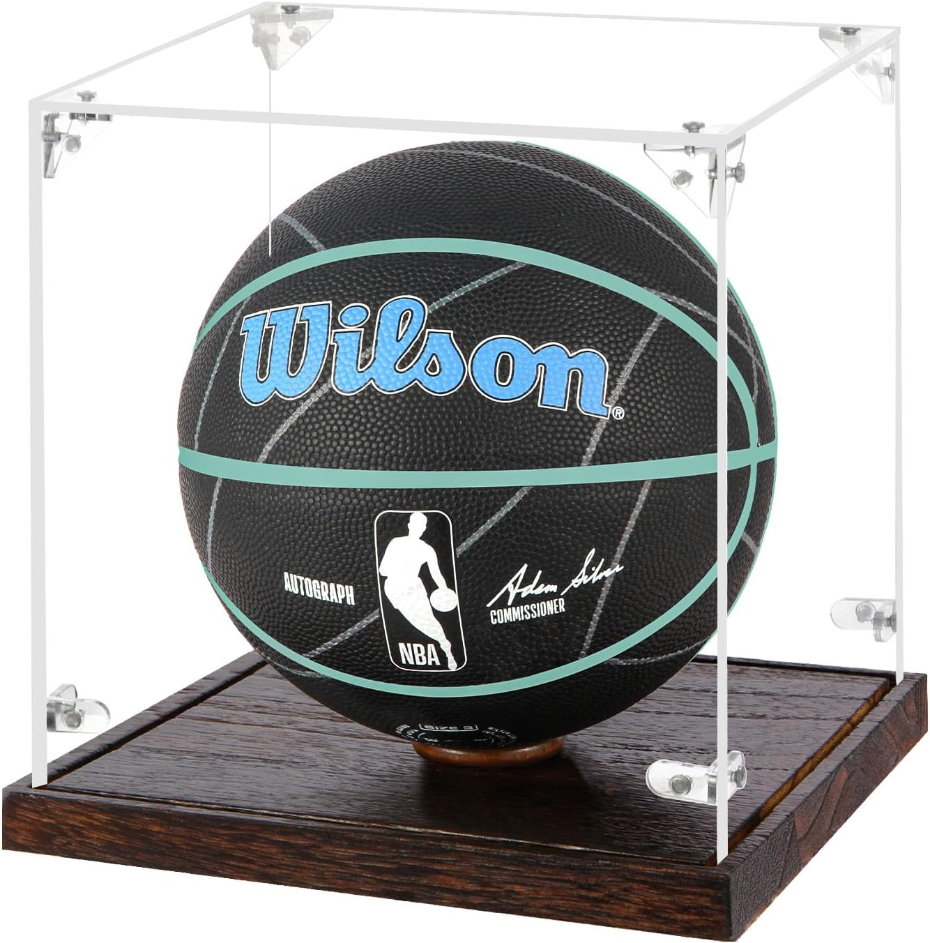 Mini Basketball Display Case with Solid Wood Base, Philippines | Ubuy