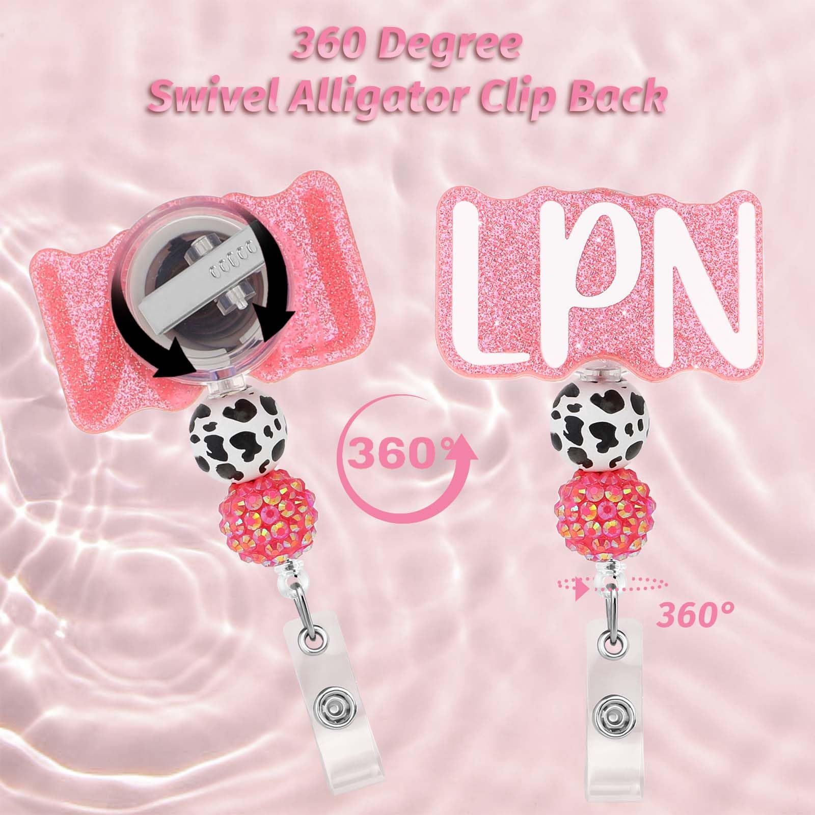 Snapklik.com : Badge Reel Holder LPN Retractable Name Tag Holder ...