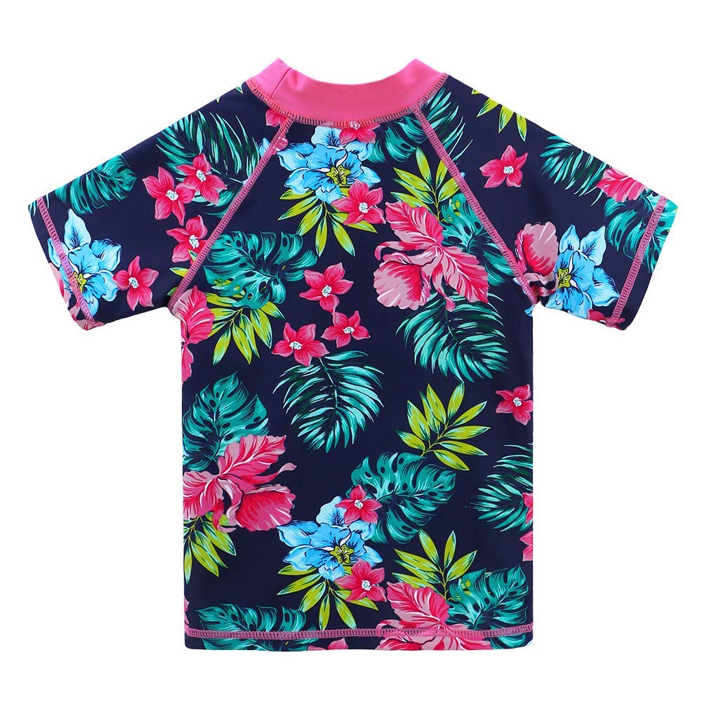 Snapklik.com : Girls Two Piece Swimsuit Floral UPF 50+ Rash Guard Set ...