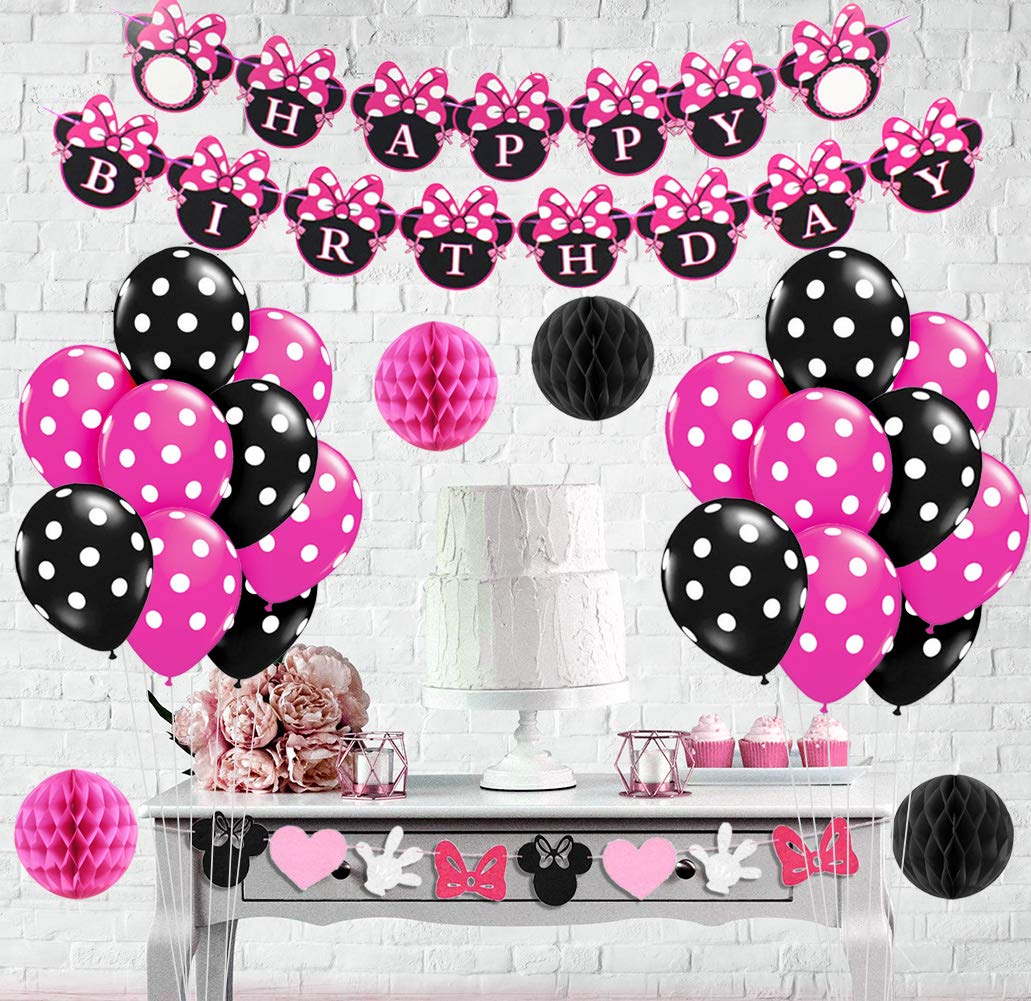 Buy Cartoon Mouse Themed Party Decorations Supplies Pink Cartoon Mouse ...