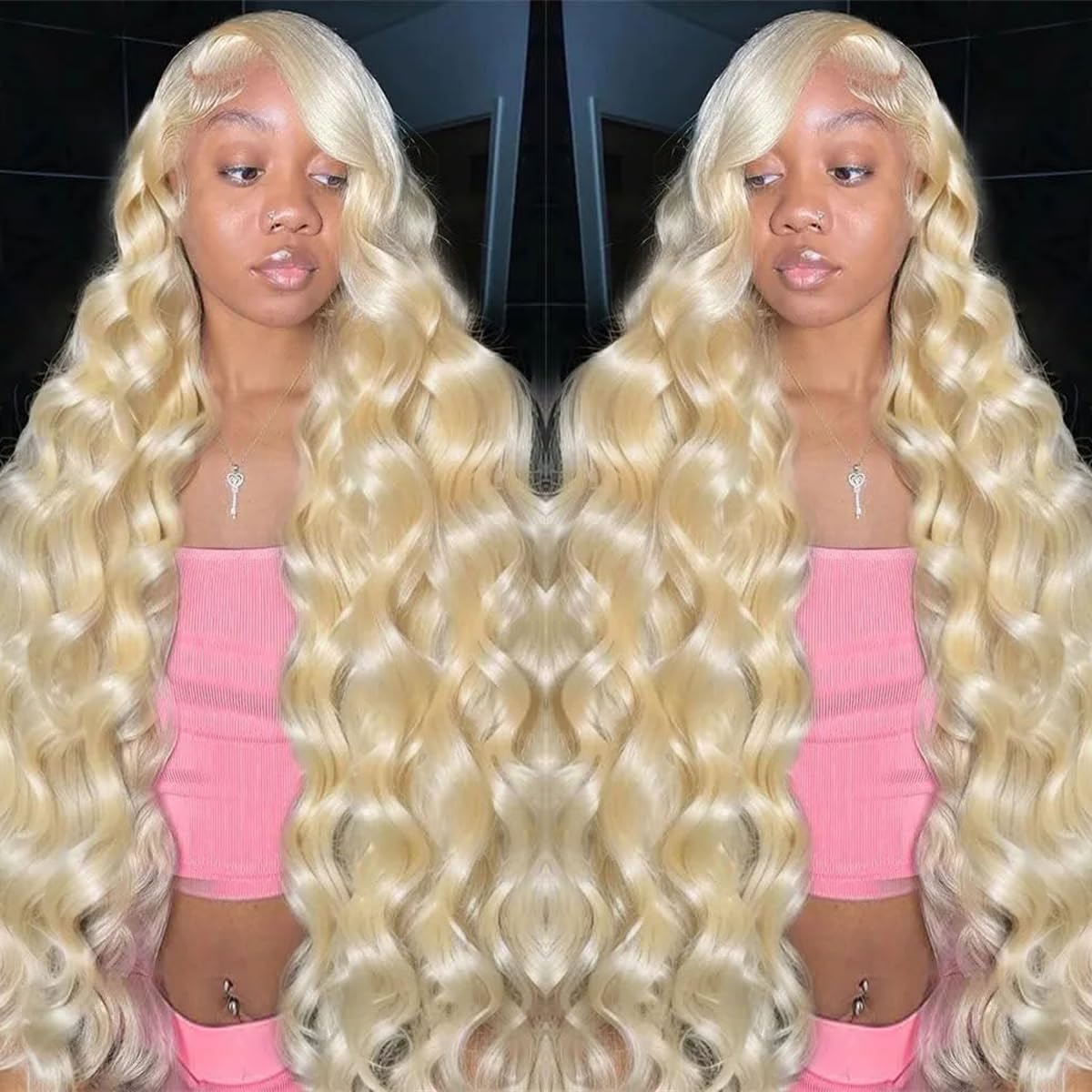 Amazon.com : SUNKASA 613 Lace Front Wig Human Hair 13x4 Body wave HD ...