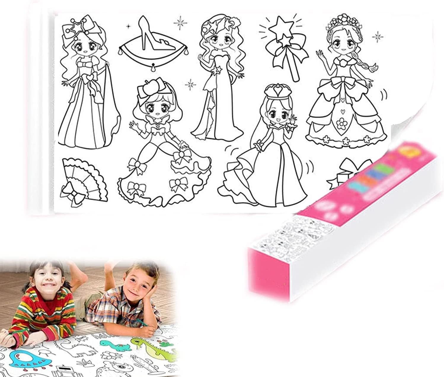 Amazon.com: Children's Drawing Roll, Coloring Paper Roll for Kids ...