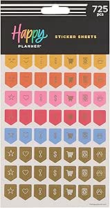 Amazon.com: Happy Planner 15-Sheet Sticker Pack for Calendars, Journals ...