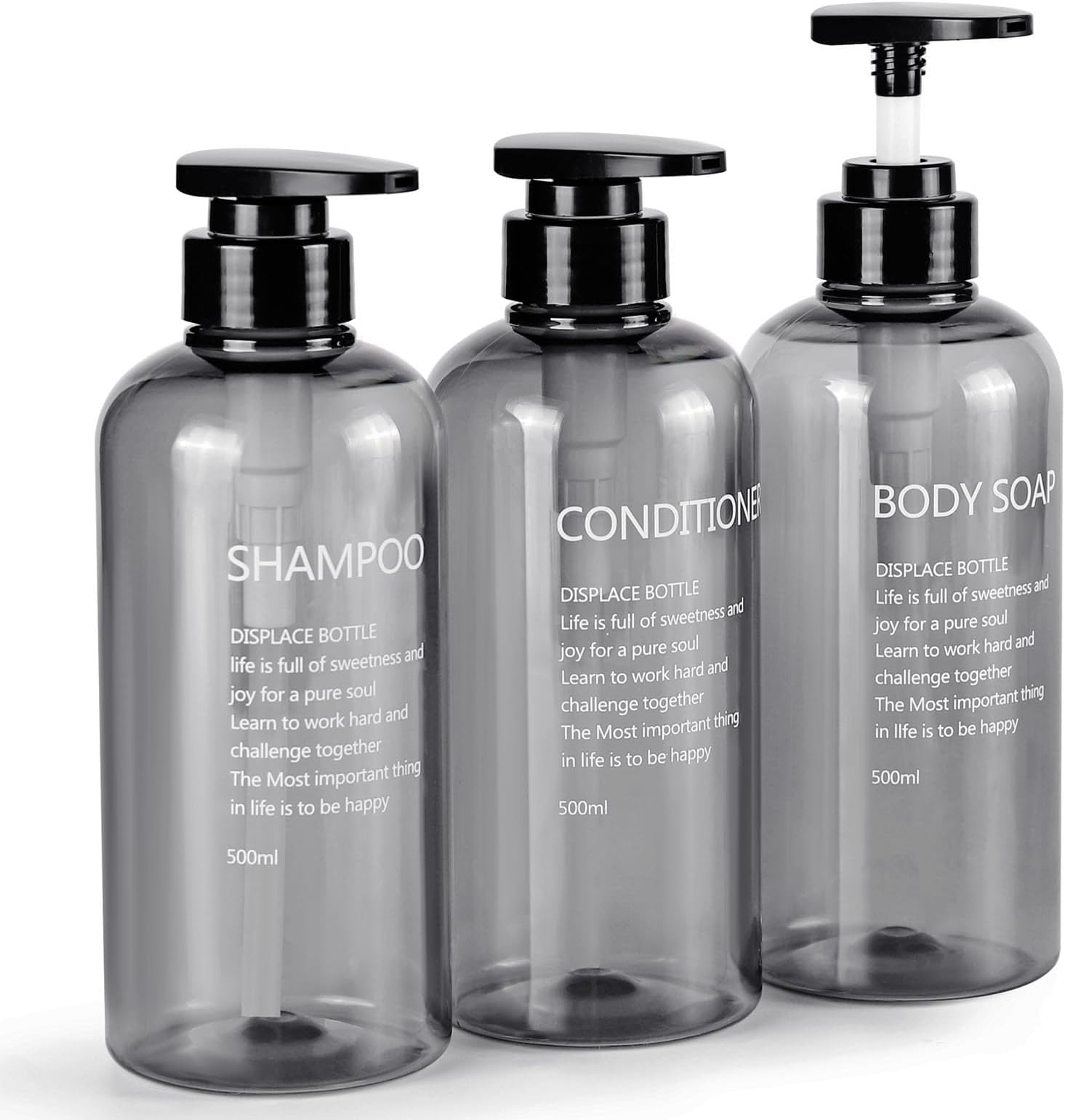 Czemo 3 Stück Shampoo Spender für Dusche 500ML Shampoo Flasche zum ...