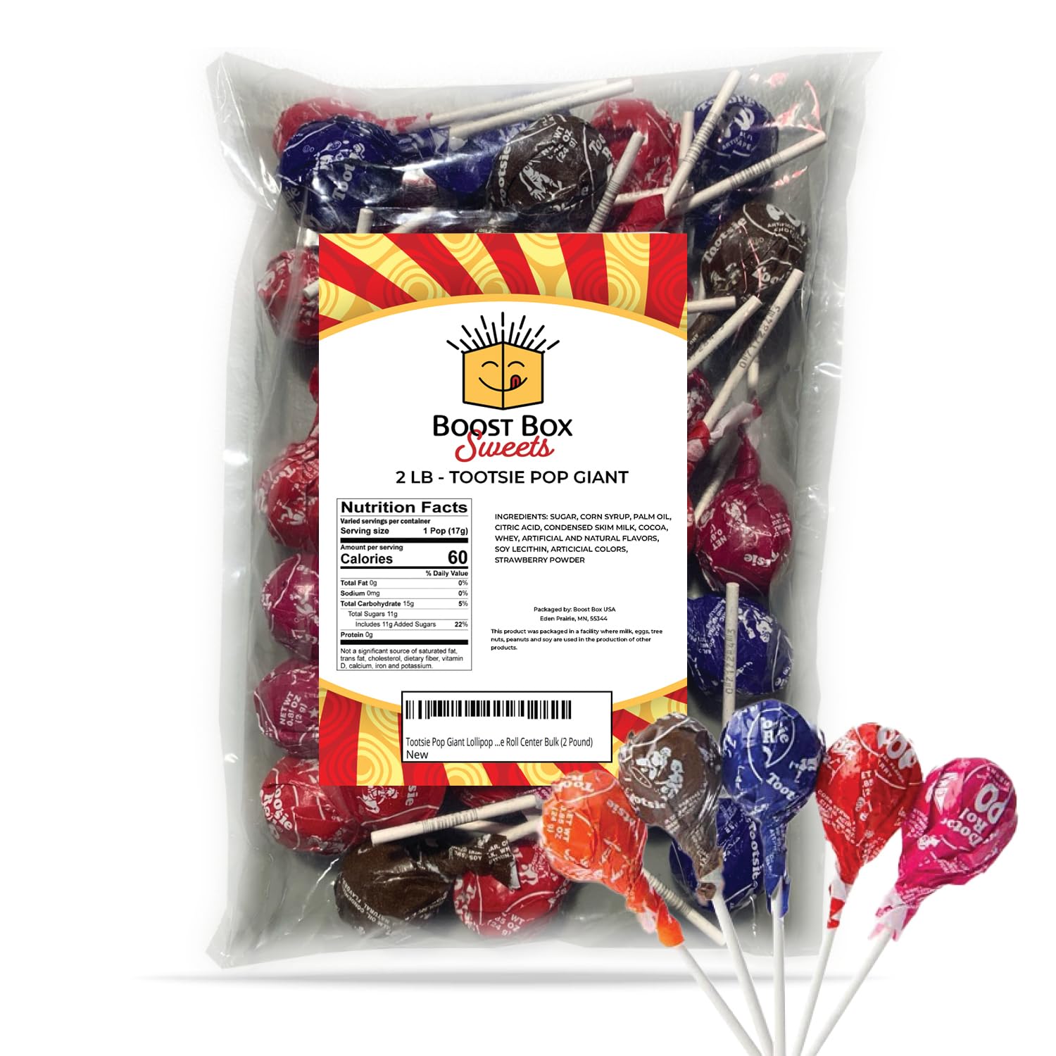 Extra Large Tootsie Pop Tootsie Roll Pops Assorted Flavors Lollipop 60