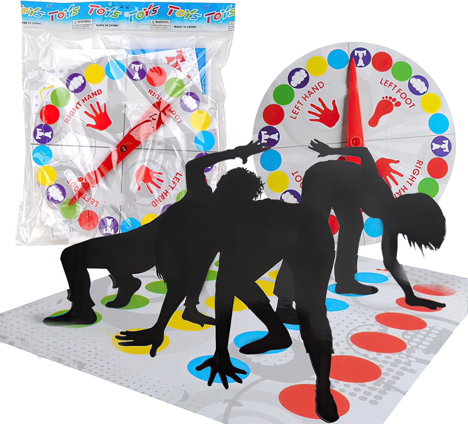 Twisting Game for Kids Adults, Balance Floor Mat Game with Spinner ...