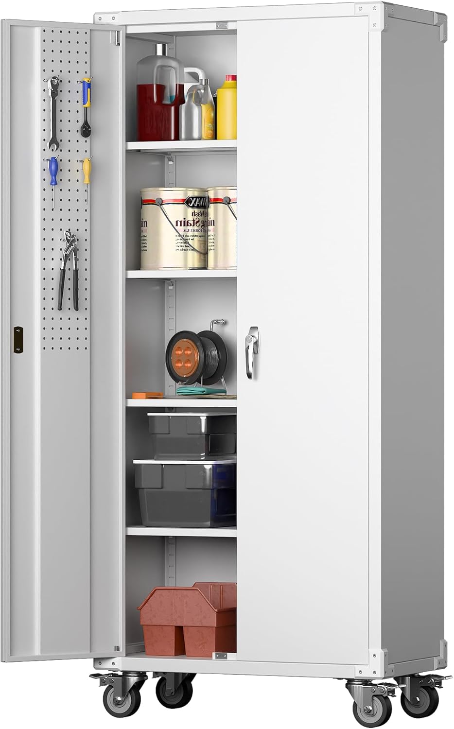 Amazon.com: GangMei Garage Storage Cabinets with Wheels, Super Large ...