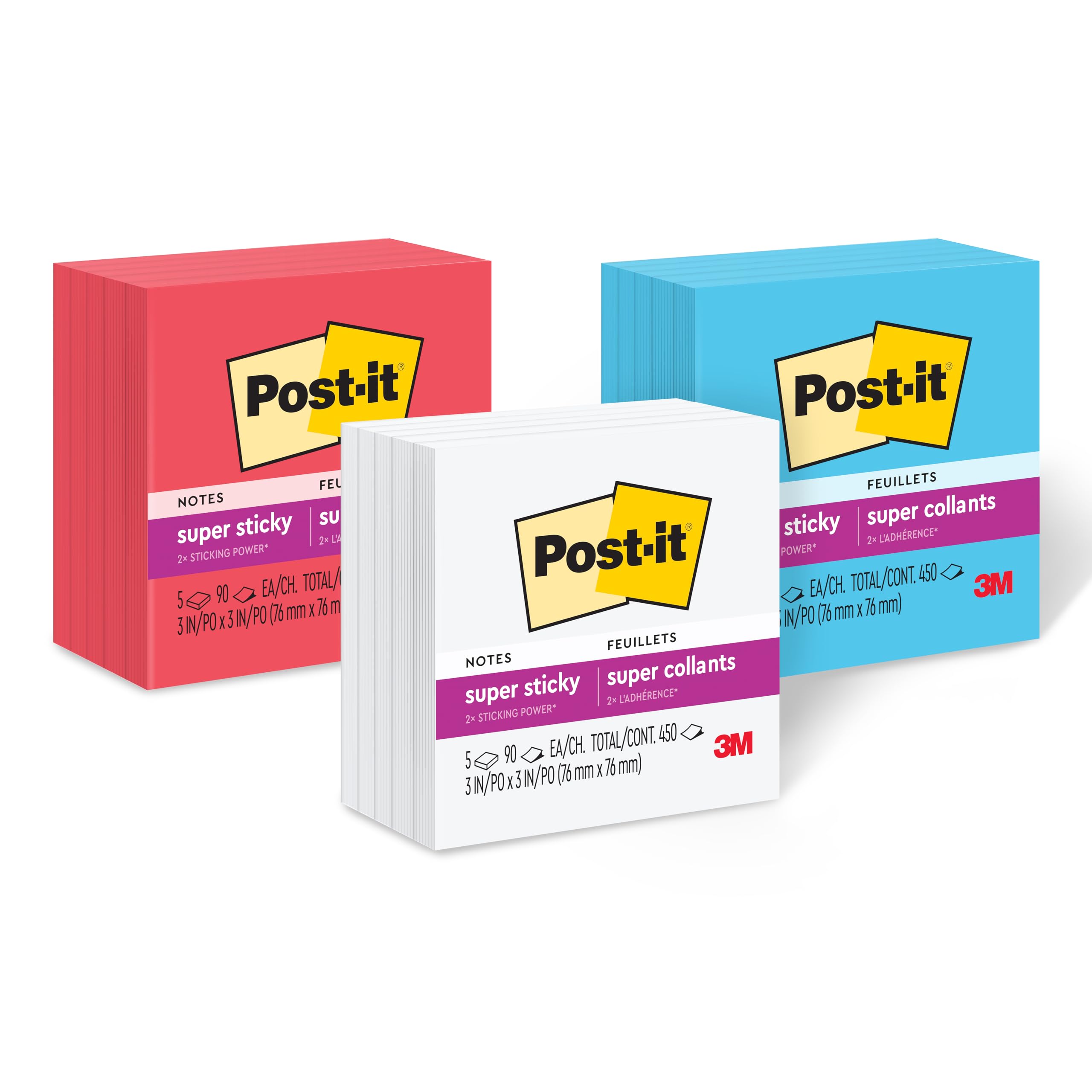 Amazon.com : Fourth of July Bundle, Post-it Super Sticky Notes, 3x3 in ...