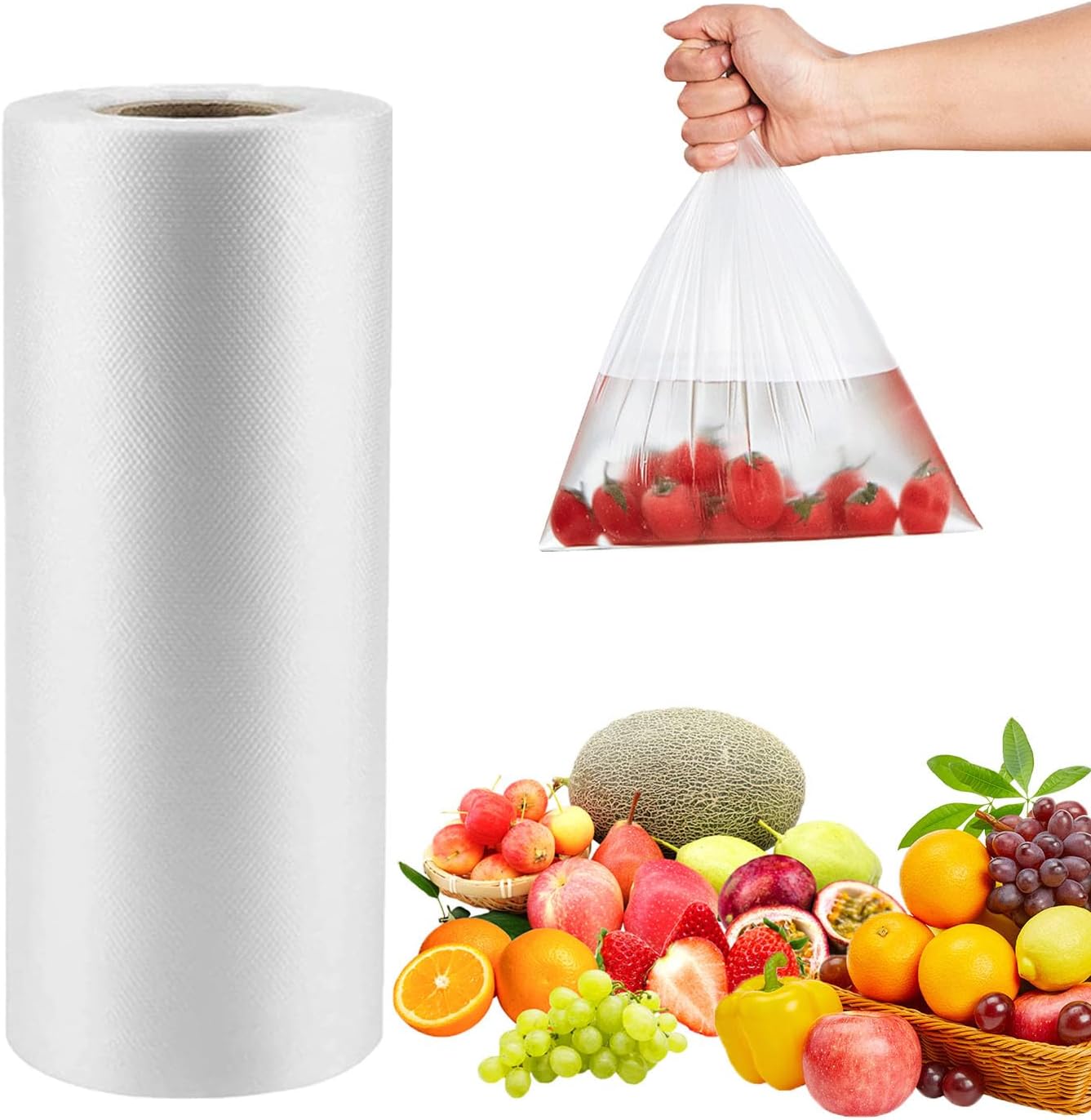 Amazon.com: CLASSY Large 16" x 20" 350 Bags/roll Plastic Food Storage ...