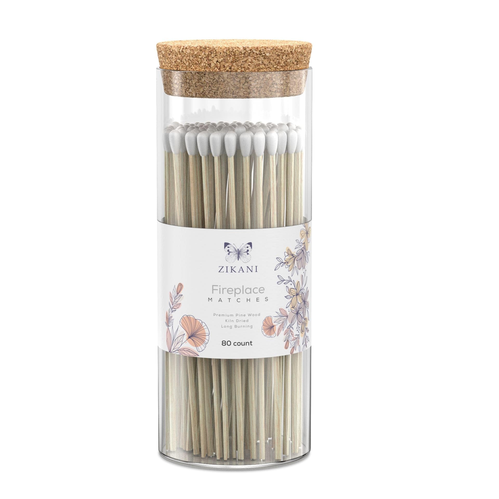 Amazon.com: ZIKANI White Tip Fireplace 8-inch Long Shabbat Matches Pack ...