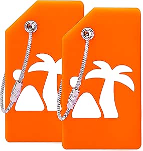 Amazon.com | CPCOIN Suitcase Tags 2 Pack Silicone Durable Bendable Baggage Tag Unique Privacy ...