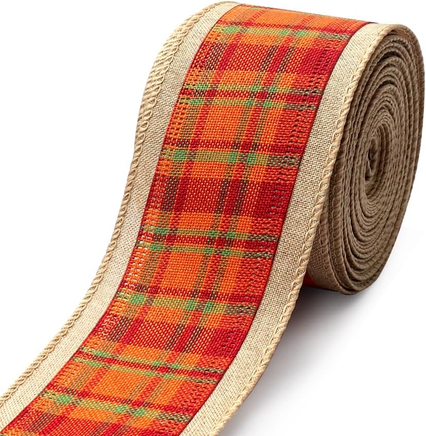 Amazon.com: Estivaux Fall Ribbons for Crafting, Thanksgiving Wired Edge ...