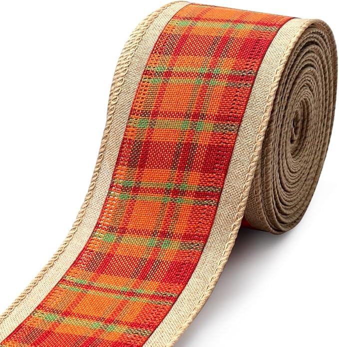 Amazon.com: Estivaux Fall Ribbons for Crafting, Thanksgiving Wired Edge ...