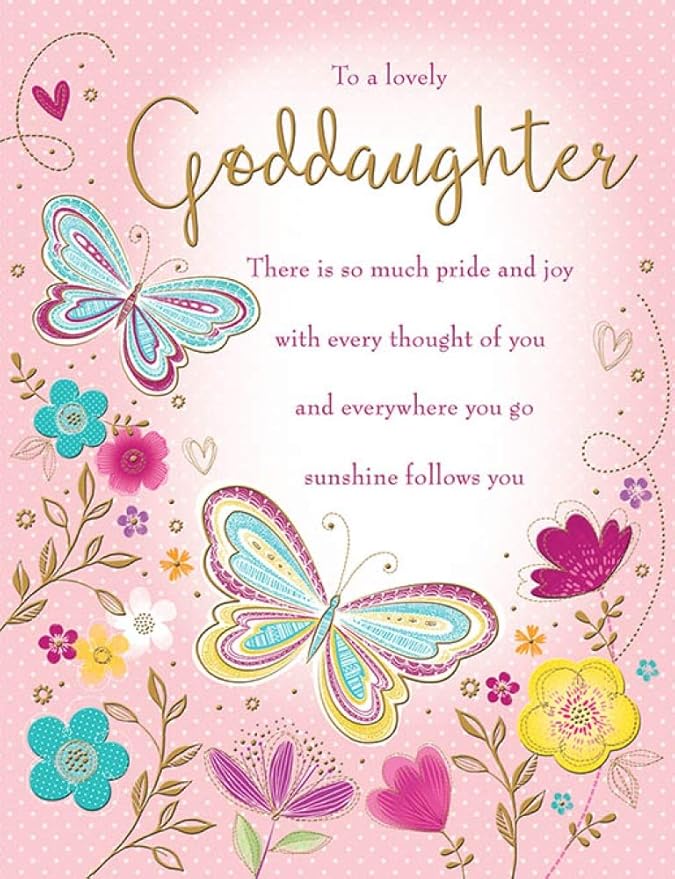 Amazon.com : Piccadilly Greetings Traditional Birthday Card Goddaughter ...