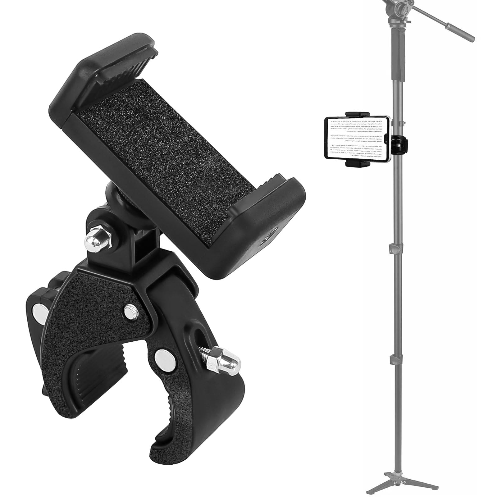 Mic Stand Phone Holder Clip Microphone Arm Mount Clamp 360 Rotation ...