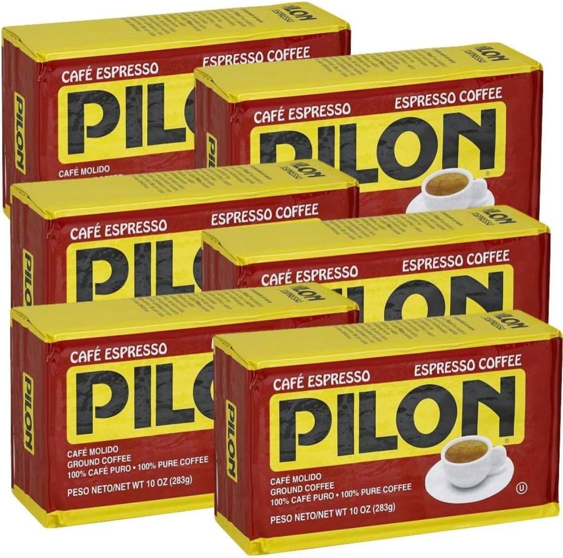 Amazon.com : Pilon Espresso Coffee, 10 Ounce (Pack of 12) : Ground ...
