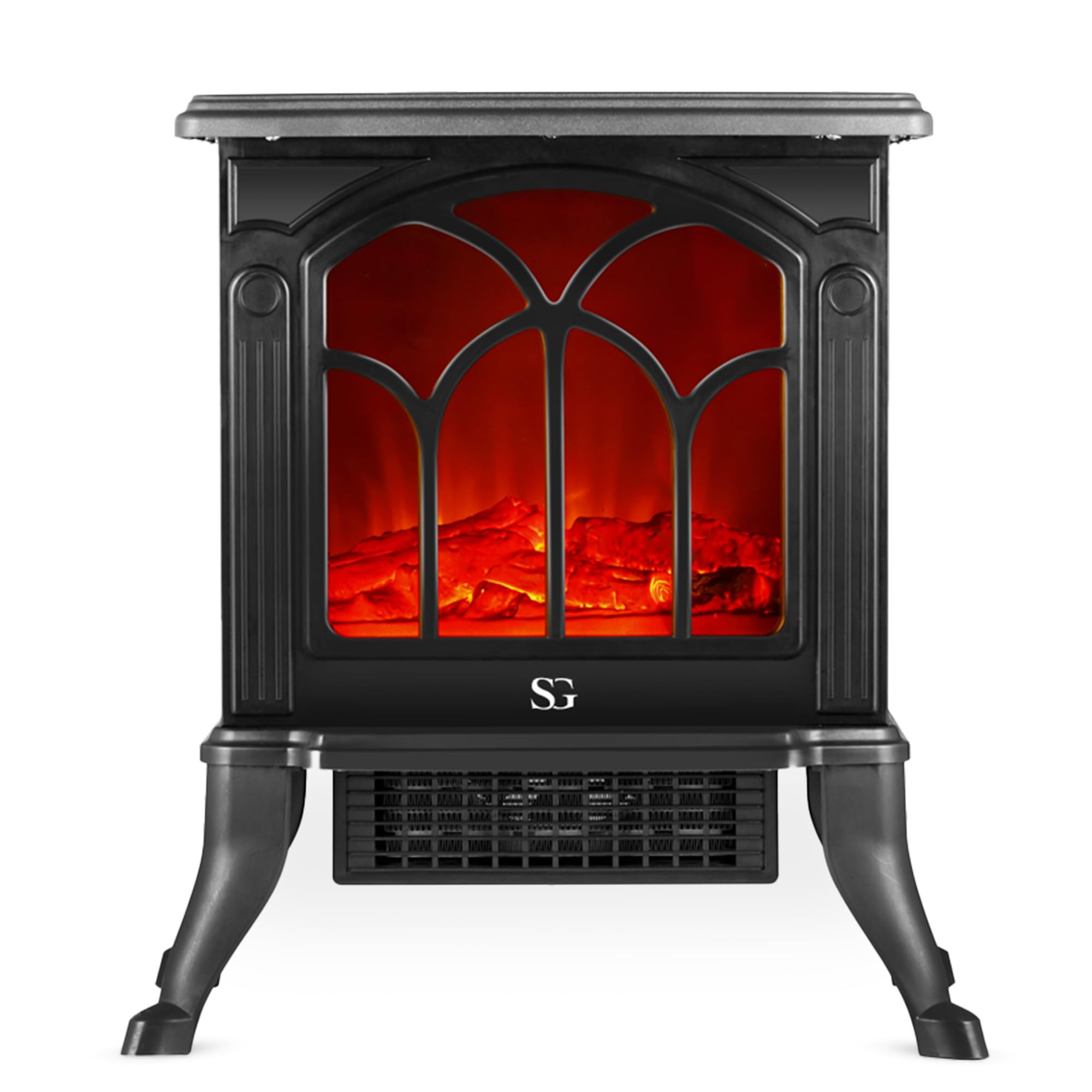 SG Traders Electric Fireplace Stove Heater - 1500W Electric Stove with ...