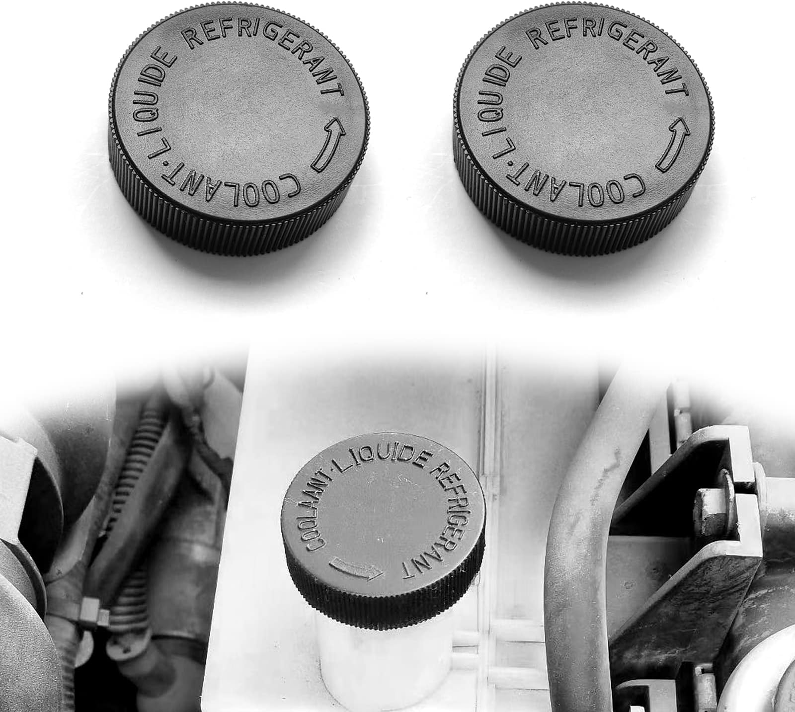 Amazon.com: 2Pcs Coolant Reservoir Cap, Radiator Overflow Tank Lid ...