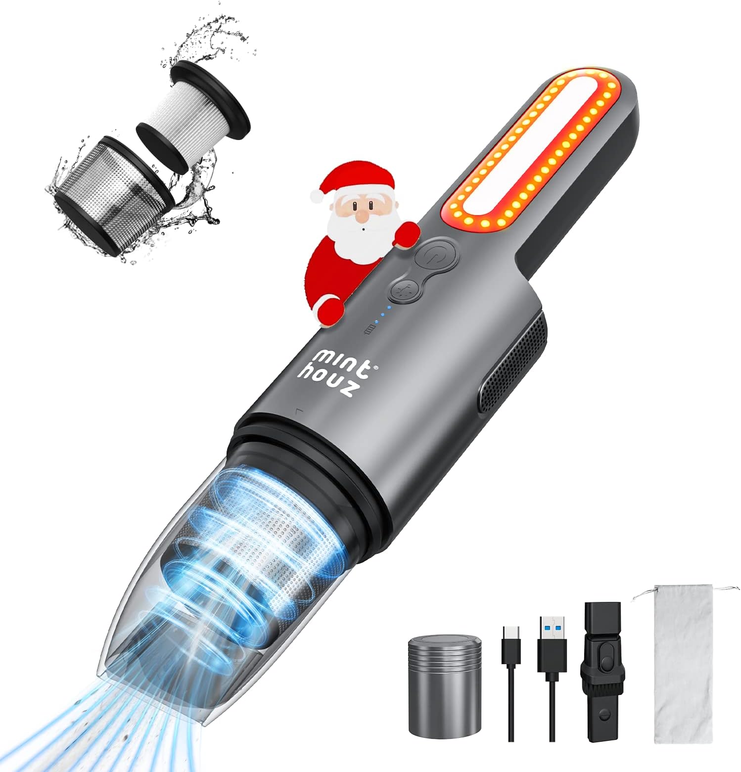 Amazon.com - Home Spirit Cordless Mini Vacuum Cleaner, Handheld Strong ...