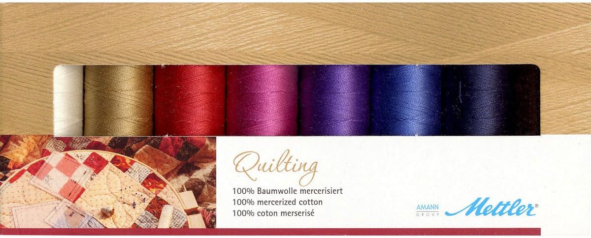 Amazon.com: Mettler Silk Finish Cotton Thread Set | Colors may vary ...