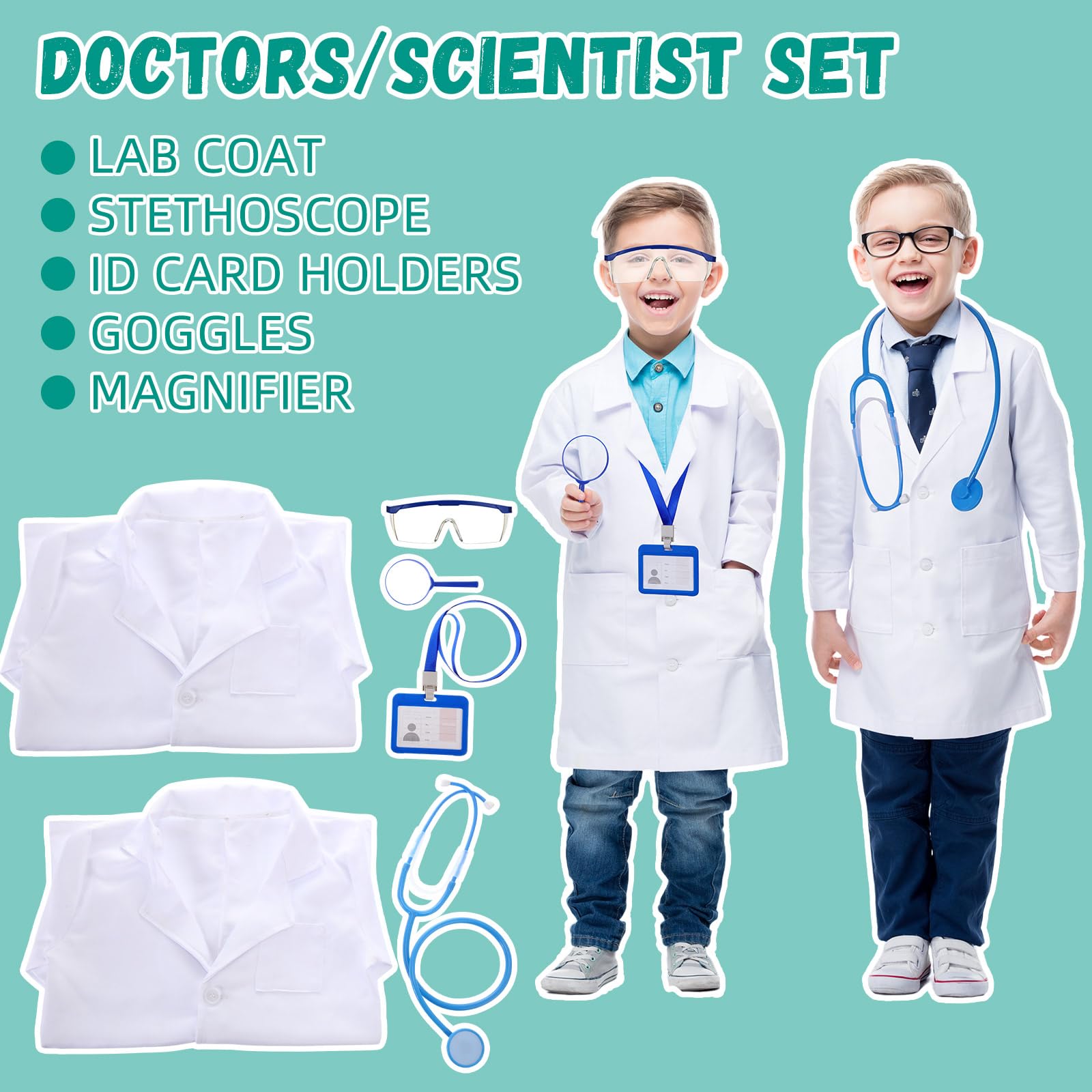 Snapklik.com : 4 Sets Kids Dress Up Costumes Police Officer Costume ...