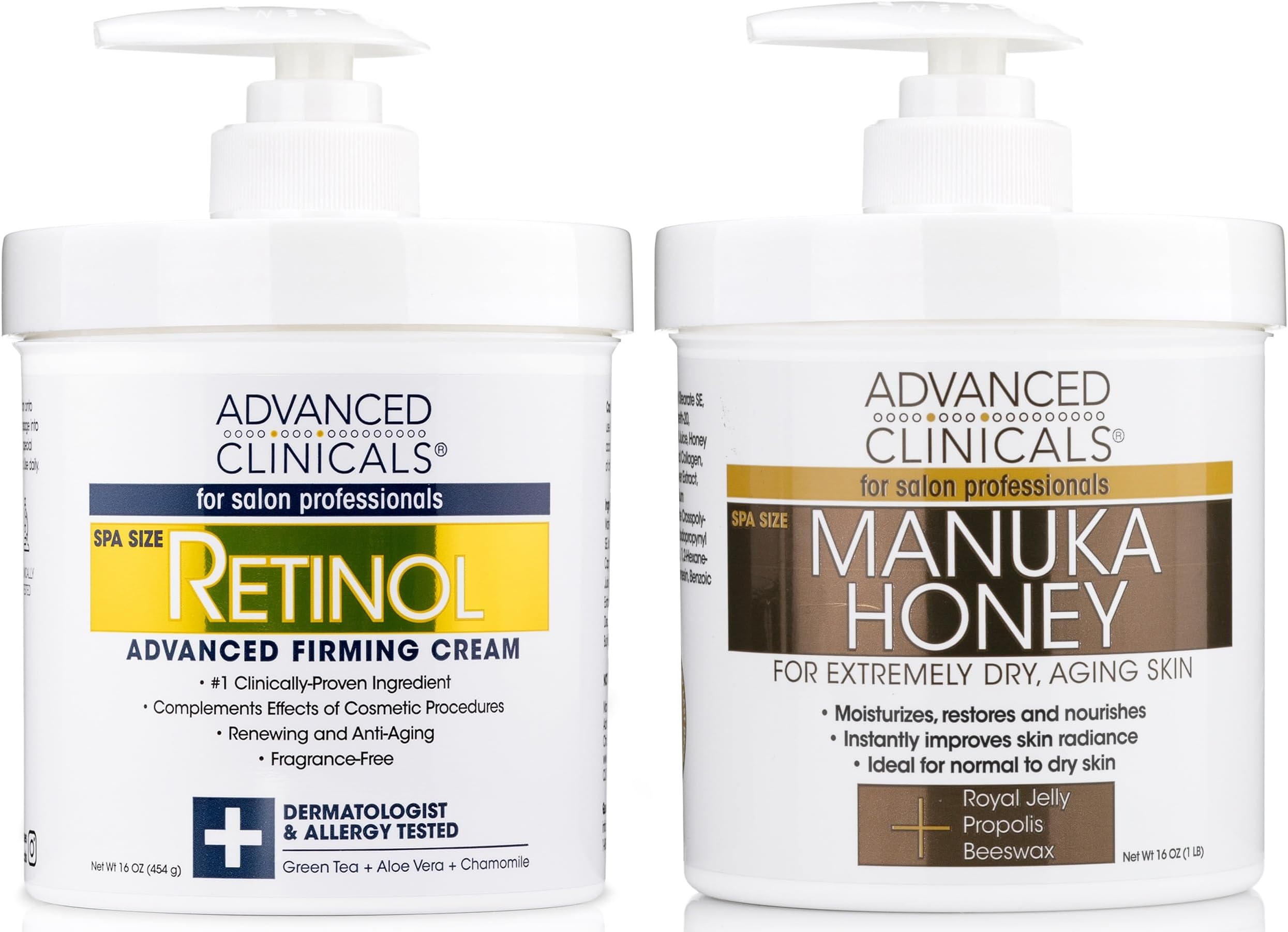 Amazon.com : Advanced Clinicals Retinol Body Lotion + Manuka Honey ...
