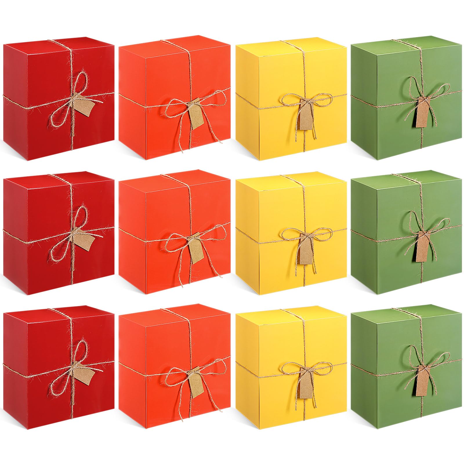 Amazon.com: Lincia 12 Set 8'' x 8''x 4'' Fall Gift Boxes Thanksgiving ...