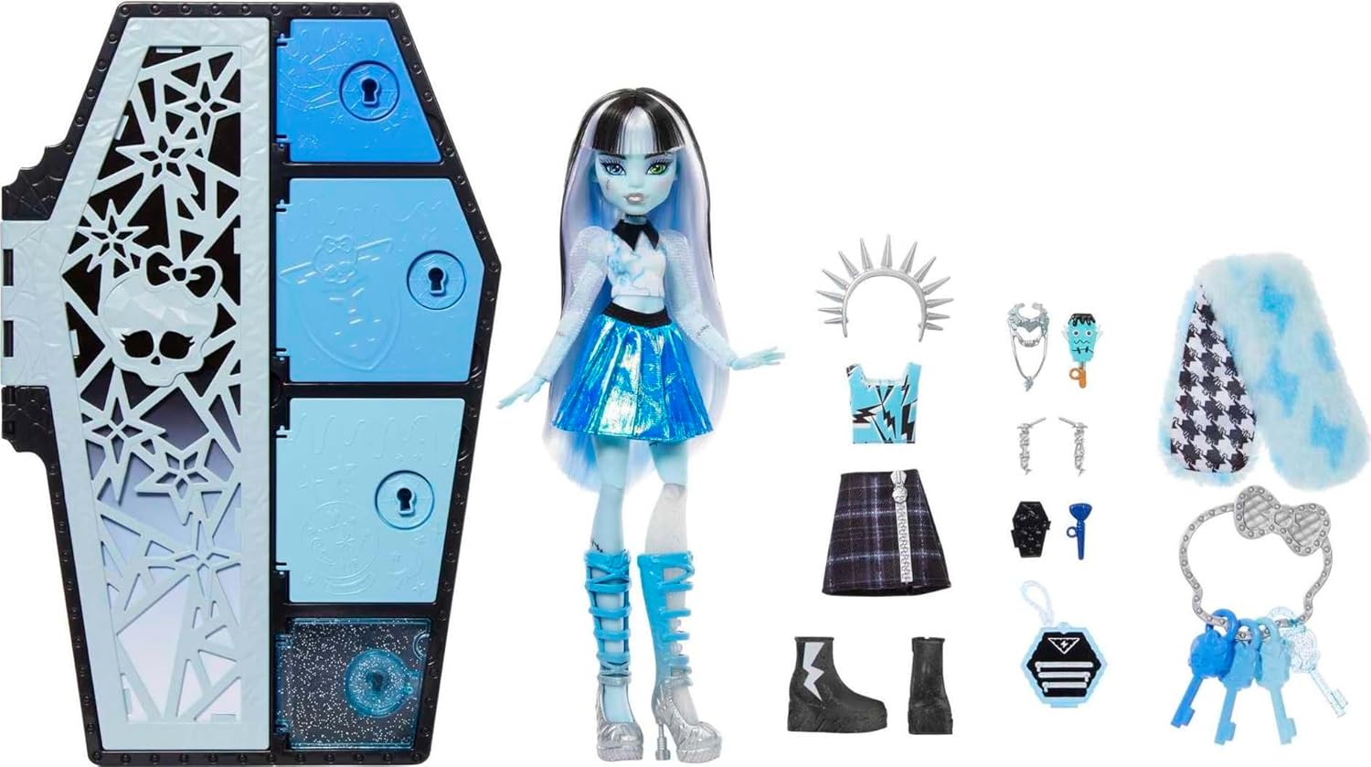 Monster High Doll and Fashion Set, Frankie Stein, Skulltimate Secrets ...
