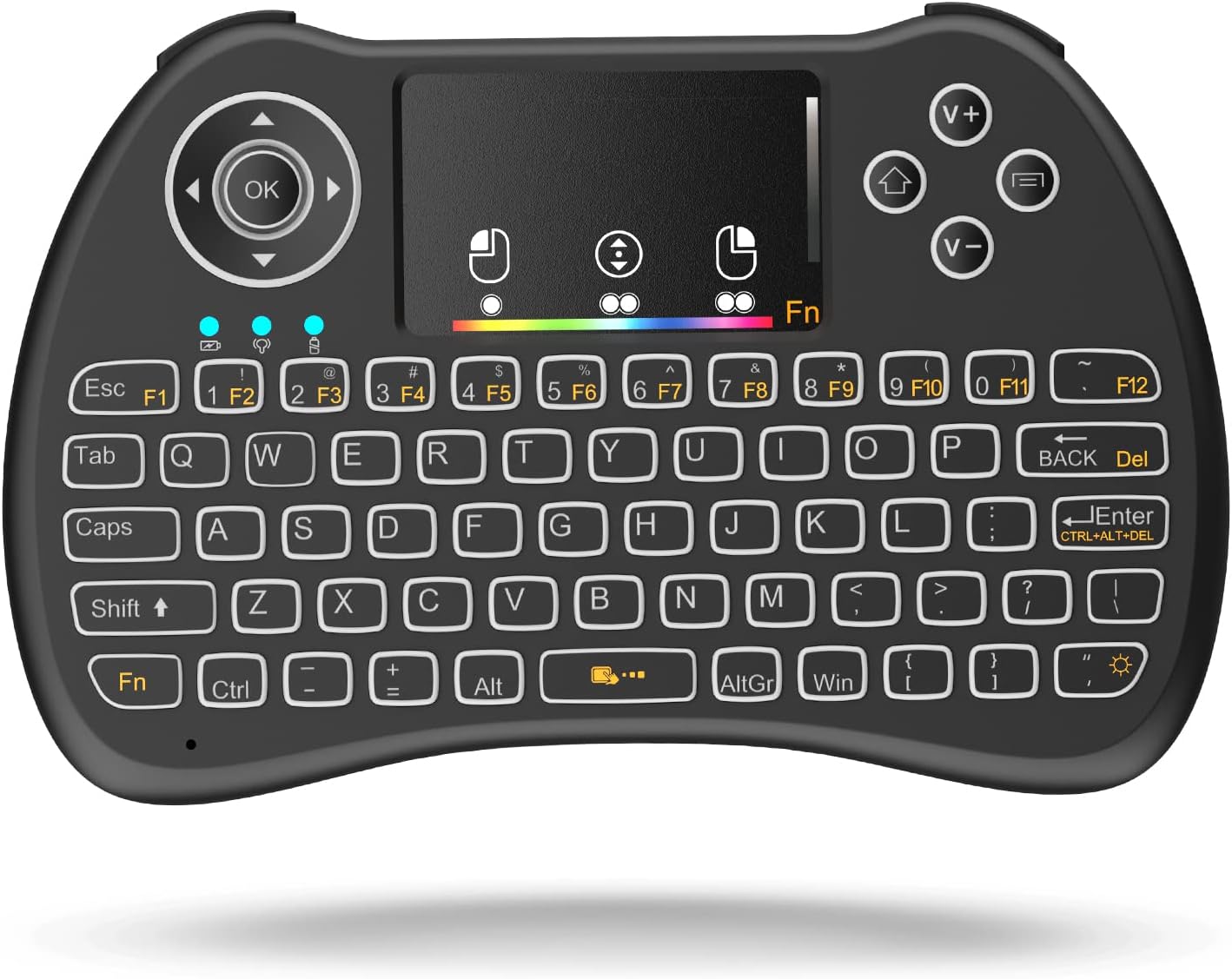 Amazon.com: 2.4G Backlit Mini Wireless Keyboard with Touchpad ...