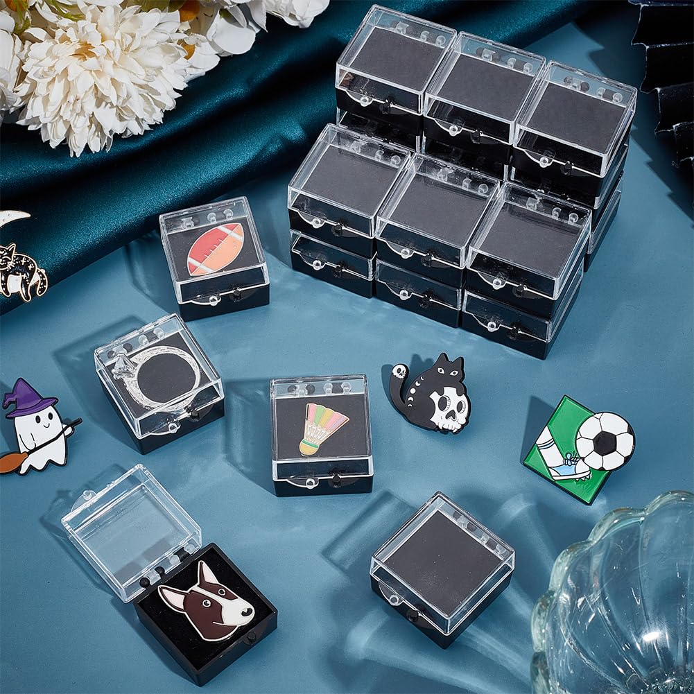 Diamond Pins OLYCRAFT 20Pcs Clear Plastic Gift Box For Pin 2x1.7x0.9 ...