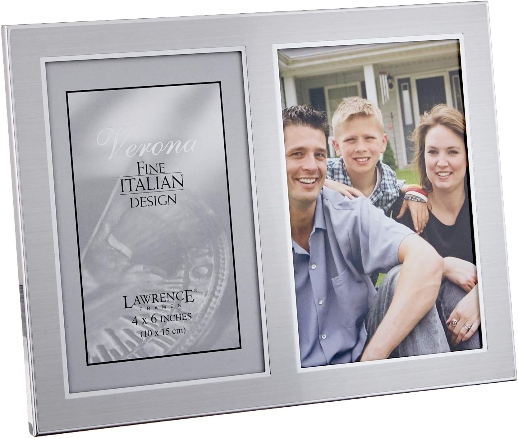 Amazon.com - 4x6 Hinged Double Cast Metal Picture Frames, Silver Rope ...
