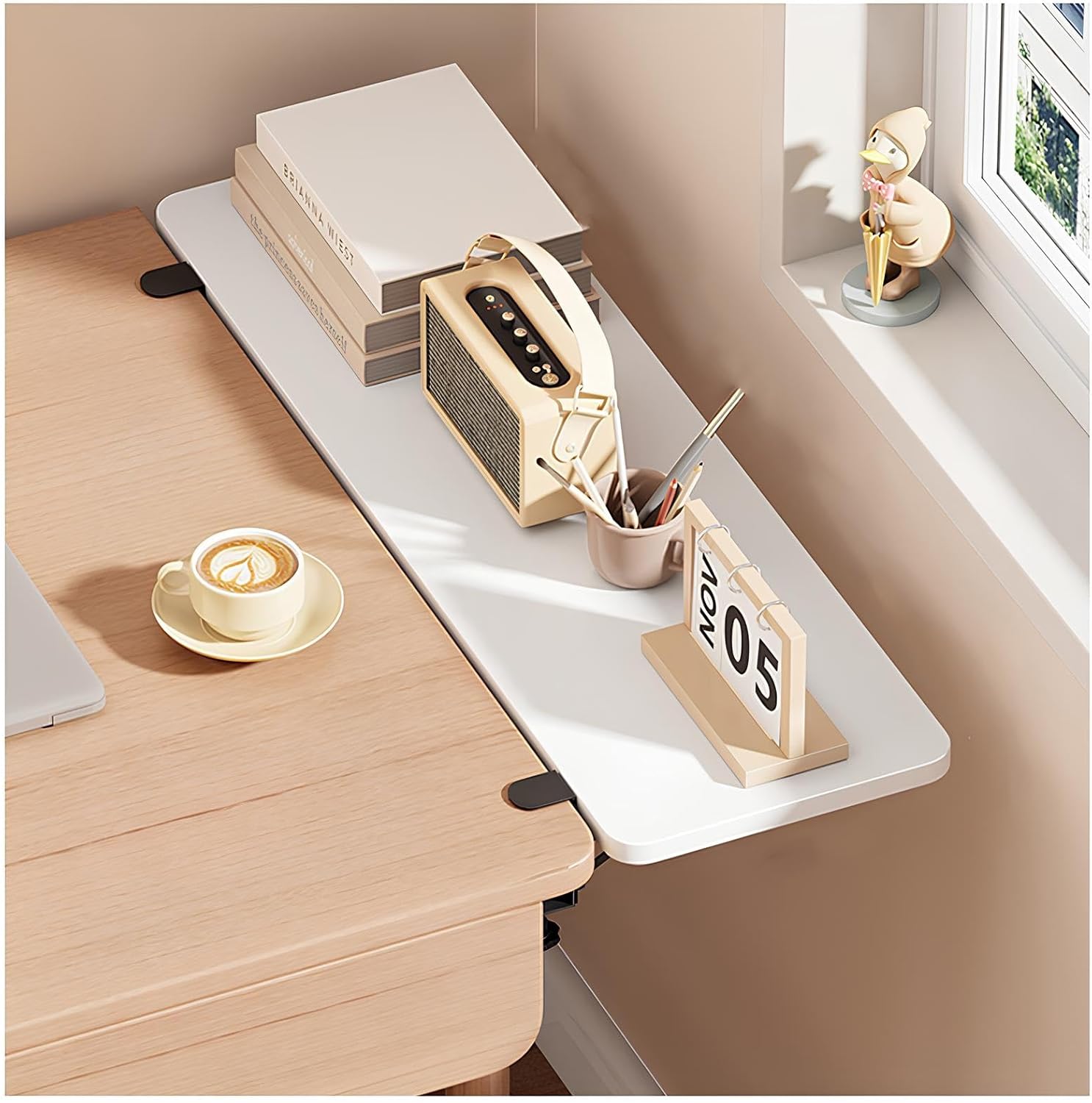 GUOGLZ Desk Extender tray Foldable Floating Wall Tray Can Be Used As ...