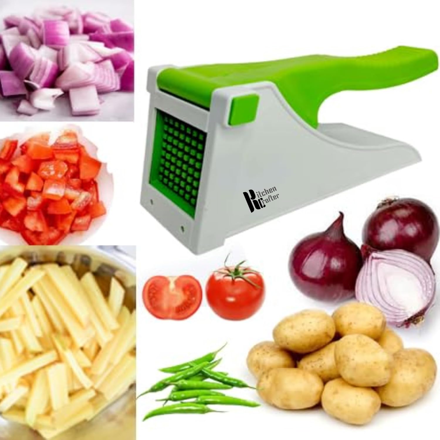 Kitchencrafter Vegetable Chopper for Kitchen | French Fries Cutter ...