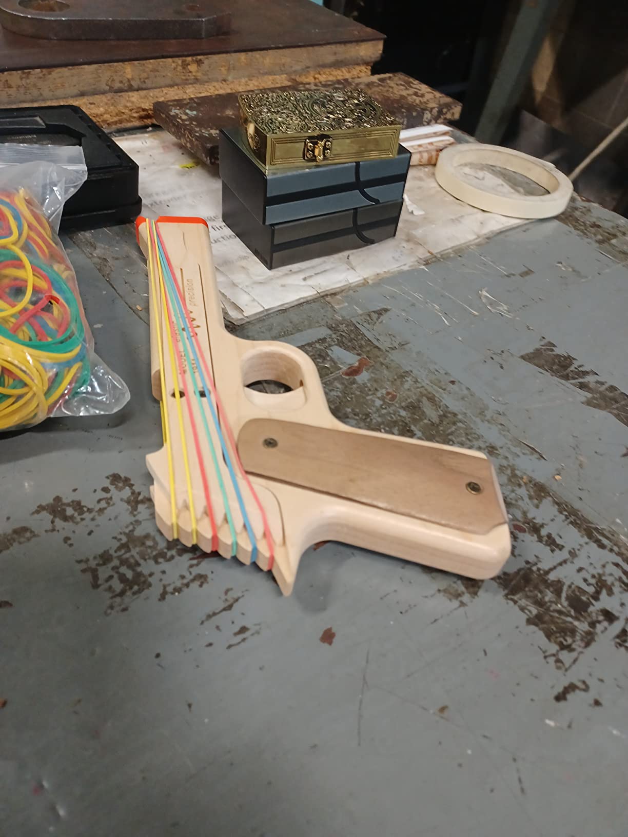 $9/mo - Finance Elastic Precision Model 1911 Rubber Band Gun Made from ...