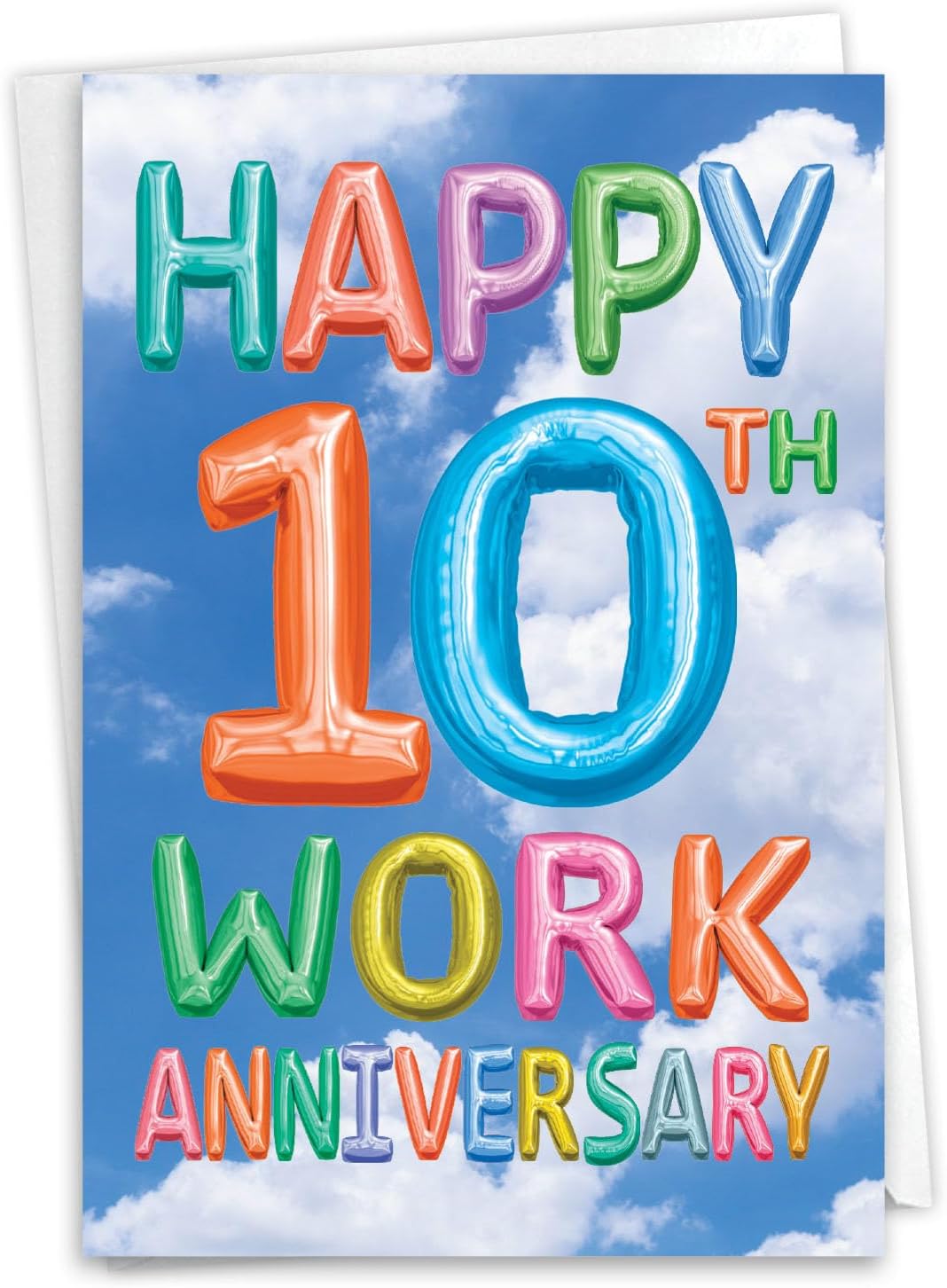 Amazon.com : NobleWorks 10th Anniversary Work Notecard (Co-Worker) w/ 5 ...