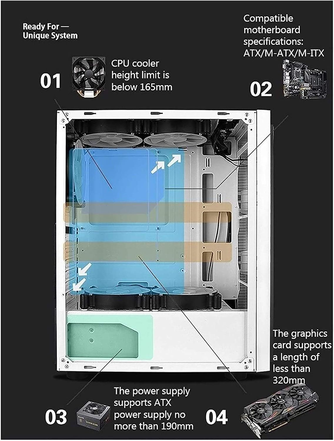 PC Game Case, ATX Case Mid-Tower Game Case, Australia | Ubuy