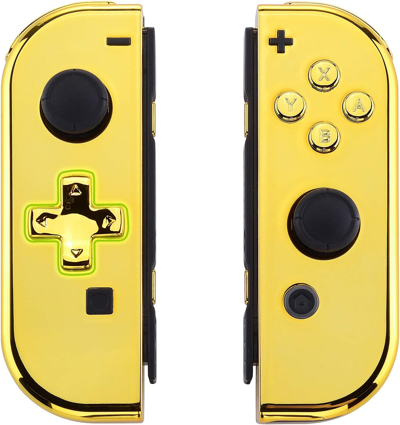 Amazon.com: eXtremeRate Chrome Gold Joycon Handheld Controller Housing ...