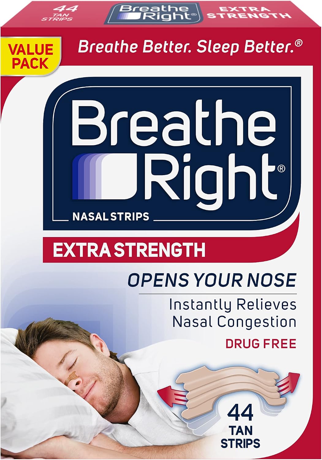 Amazon.com: Breathe Right Extra Strength Tan Nasal Strips, Nasal ...