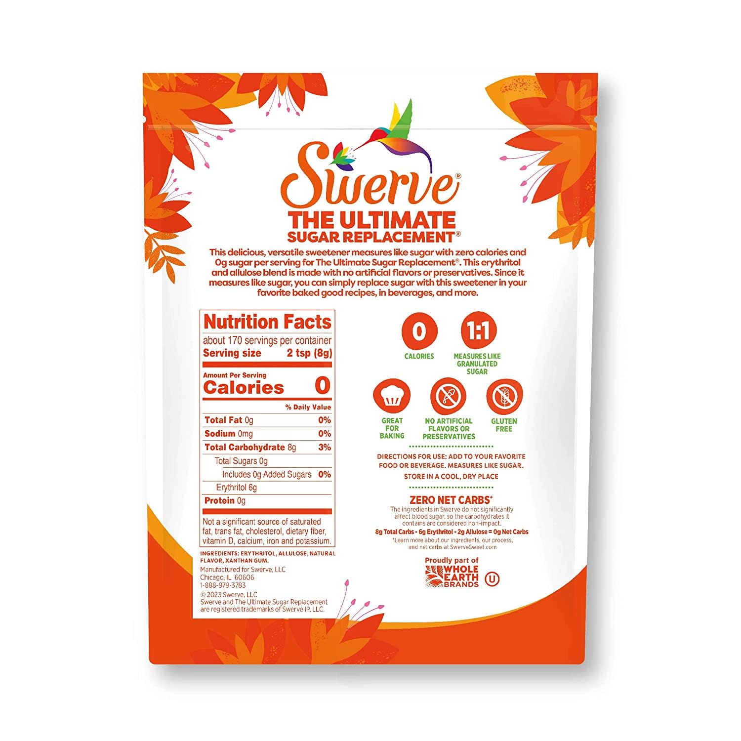 Snapklik.com : Swerve Ultimate Sugar Replacement Sweetener, Granular ...