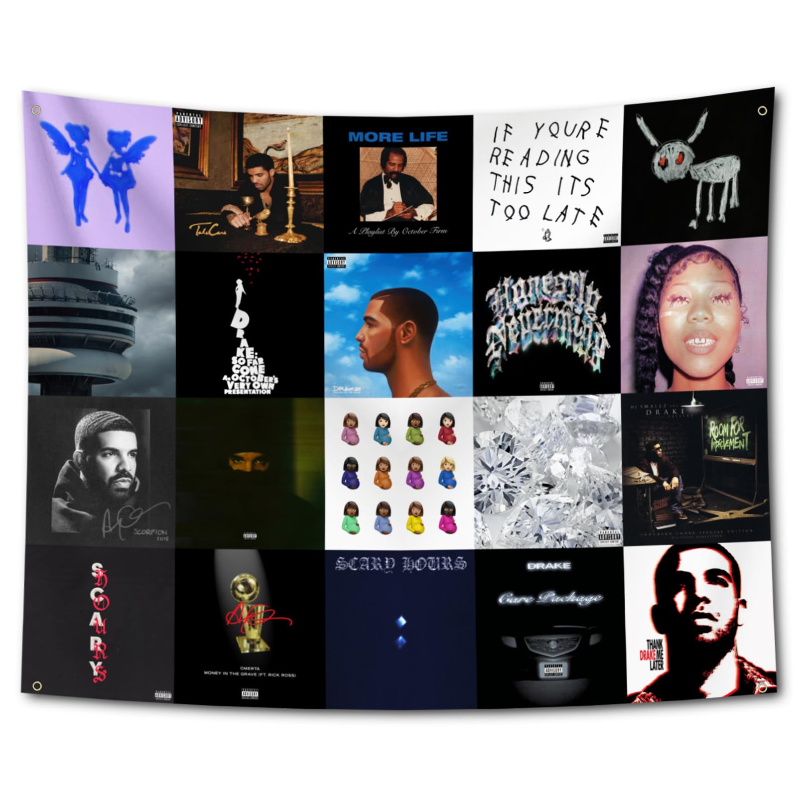 Amazon.com: LHDIROP Drake Flag 4X5 Ft Album Cover Flag Tapestry HD ...