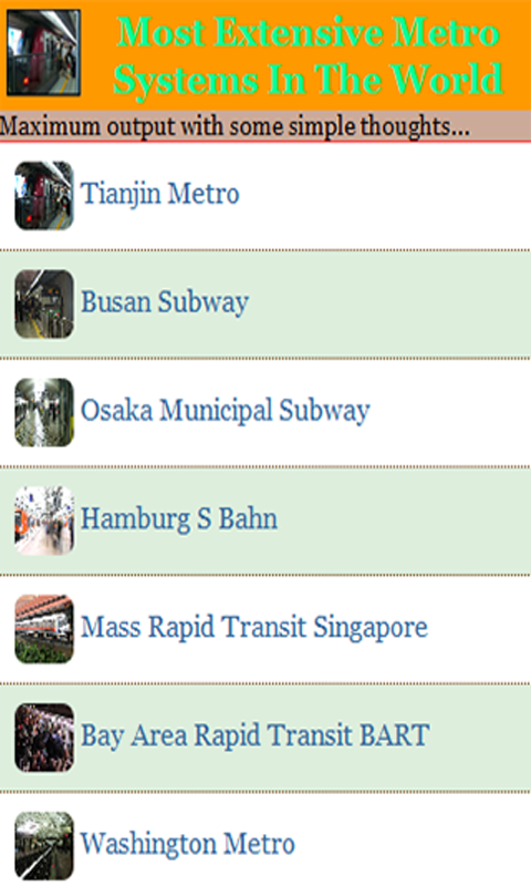 Most Extensive Metro Systems In The World - App on Amazon Appstore