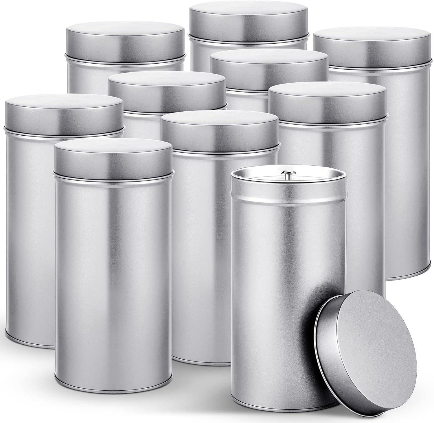 Amazon.com: Zubebe 10 Pieces Tea Canister with Airtight Double Lids 32 ...