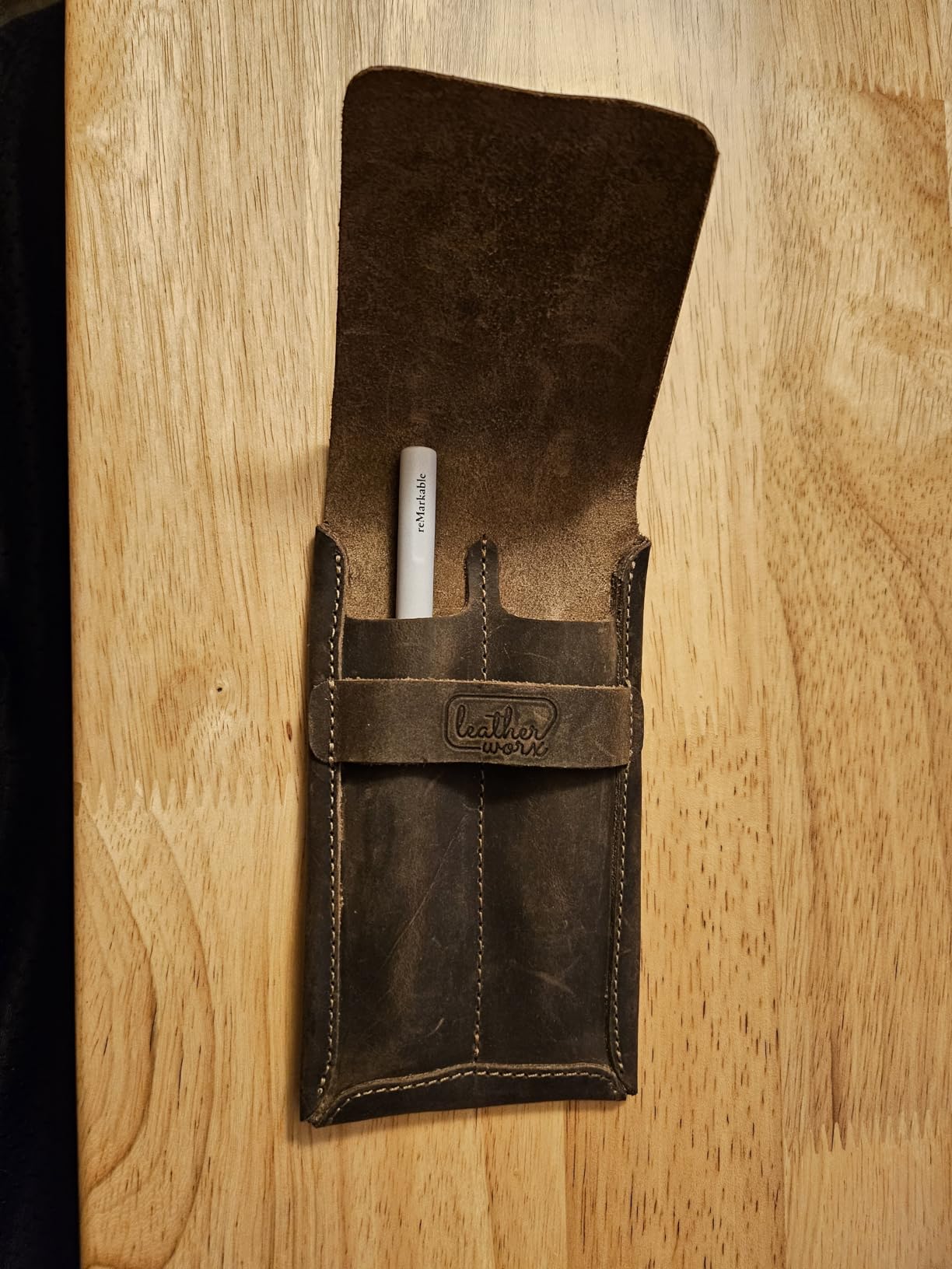 Amazon.com: Leather Worx, Double Pen Case Handmade from Full Grain ...
