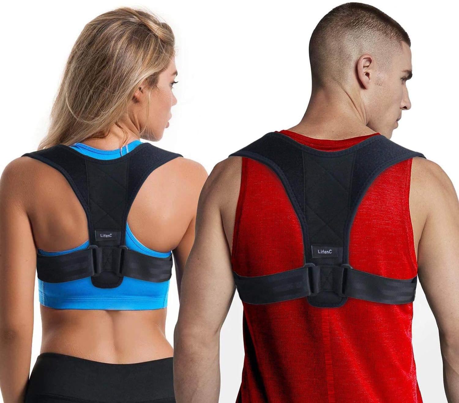 LifenC Adjustable Posture Corrector Straightness Support Back Shoulder ...