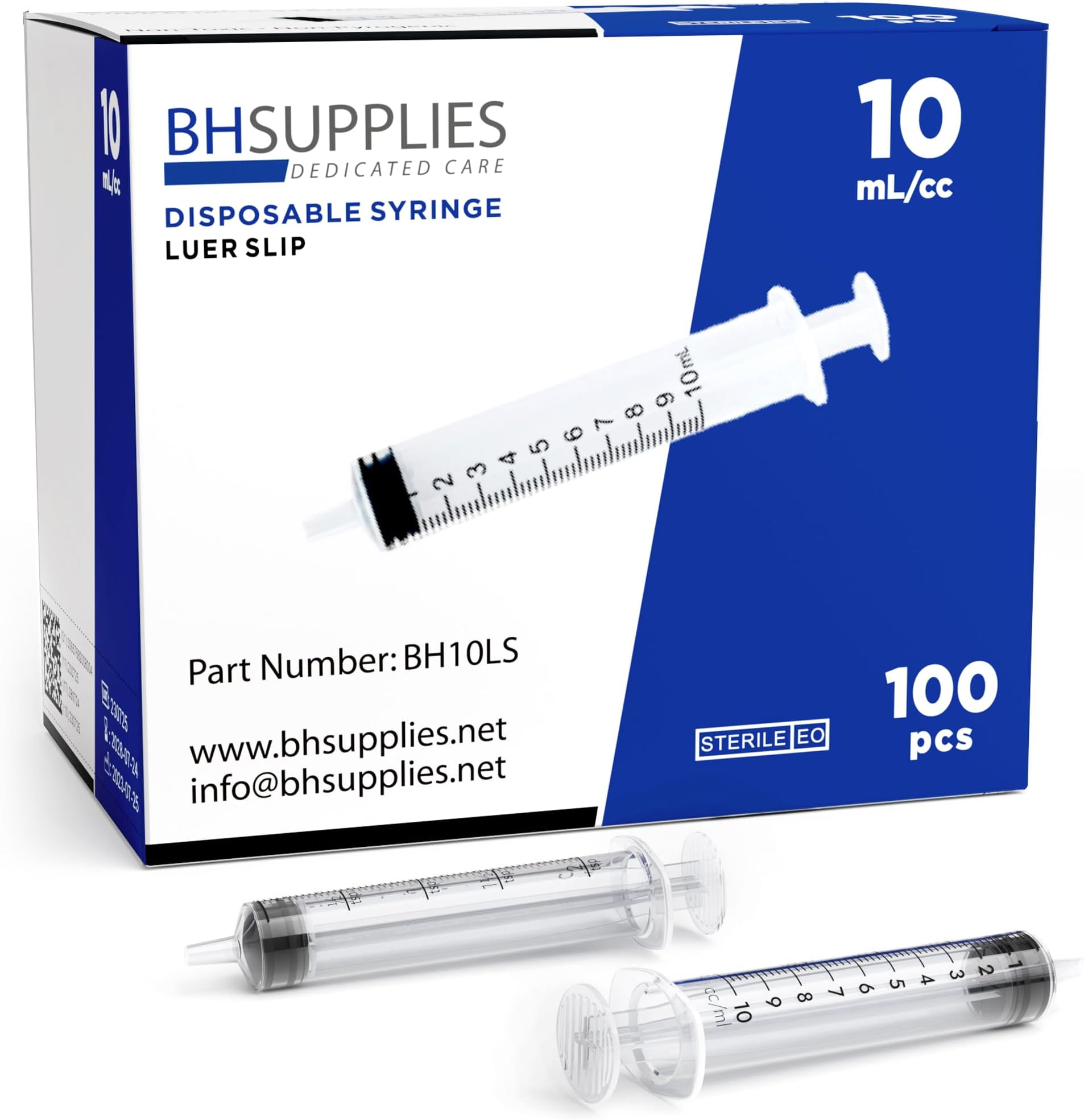 Amazon.com: 10ml Oral Syringes - 100 Pack – Luer Slip Tip, No Needle ...